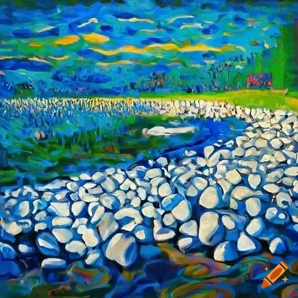 Schoolhouse beach in wisconsin with white limestone pebbles in a george ...