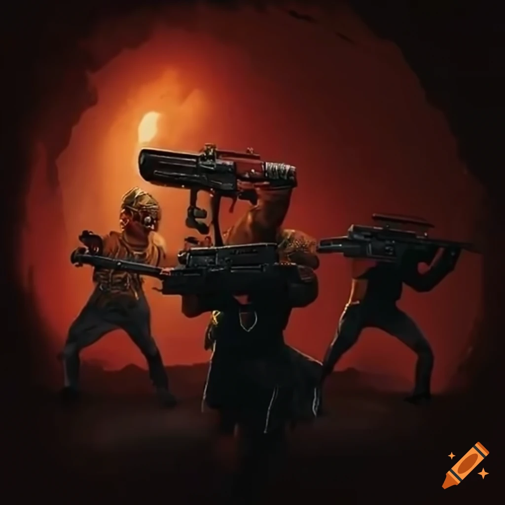 Album cover of rappers battling on mars with laser guns in realistic ...