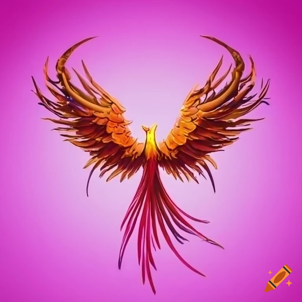 Phoenix created from geometric shapes on Craiyon