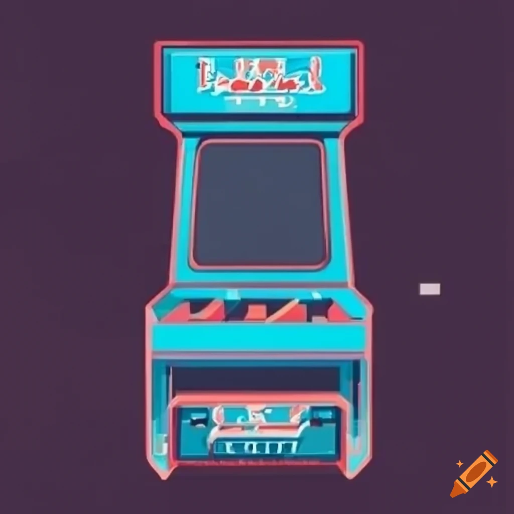 Advertisement poster for a video game club featuring an arcade machine ...