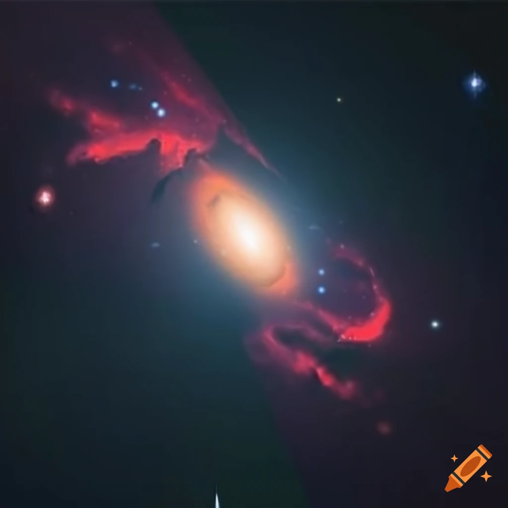 Supermassive black hole with accretion disk and matter jets in a dense ...