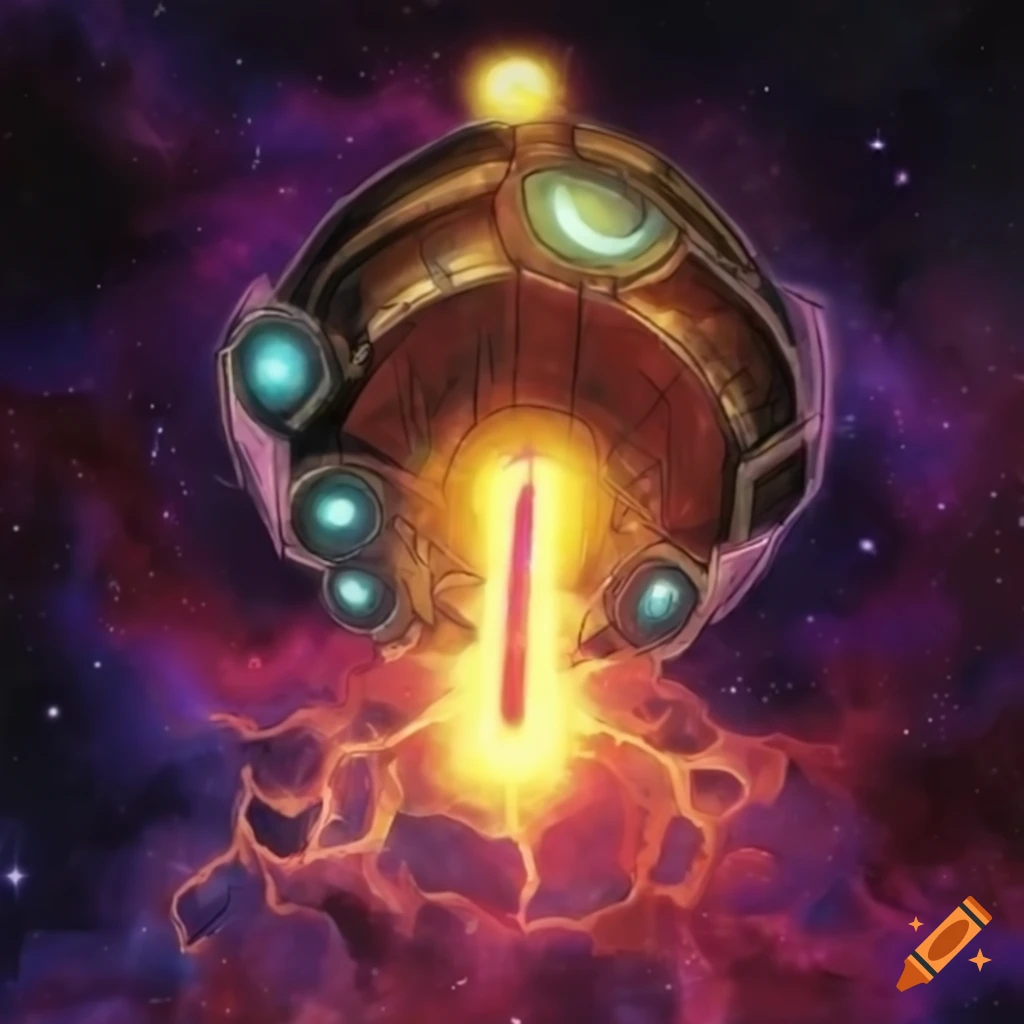 Yugioh space energy cannon art on Craiyon