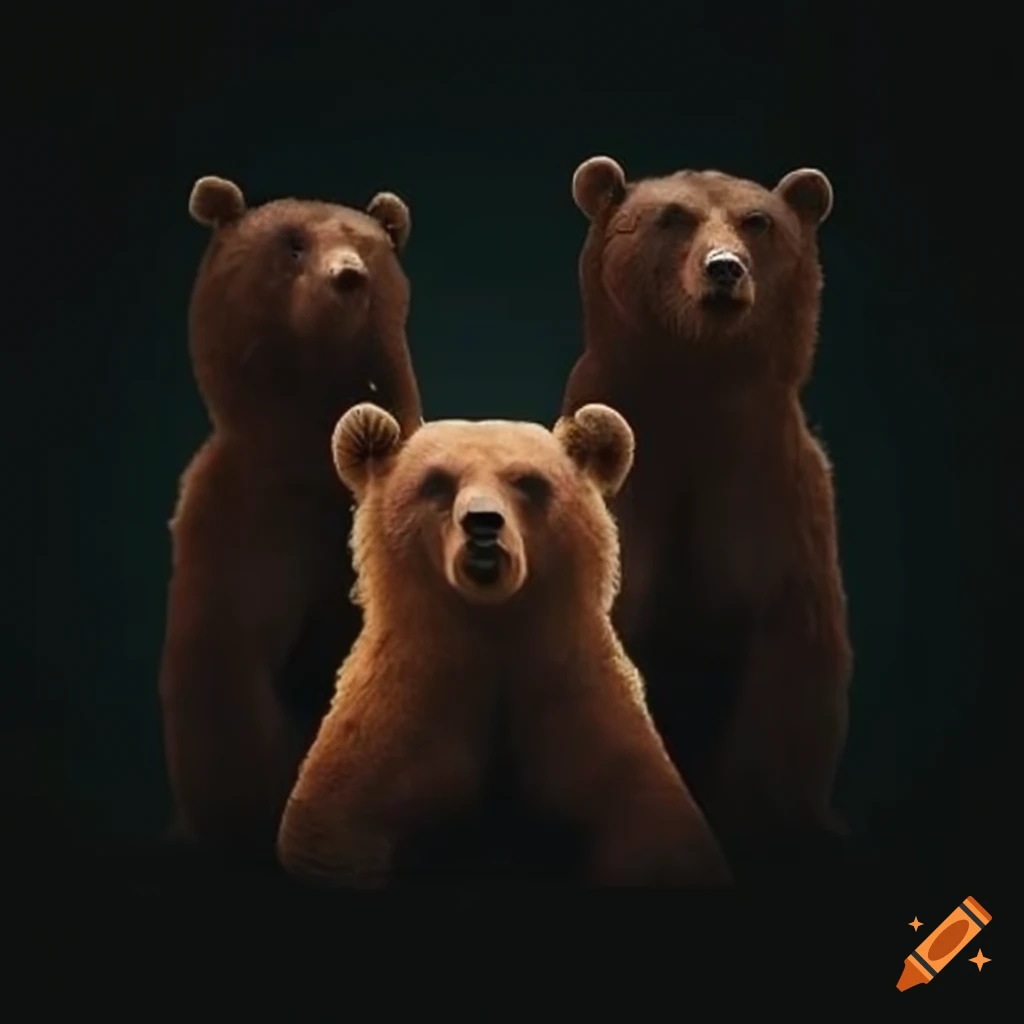 Three bears on Craiyon