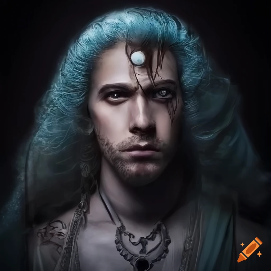 Male earth genasi watchmaker character on Craiyon