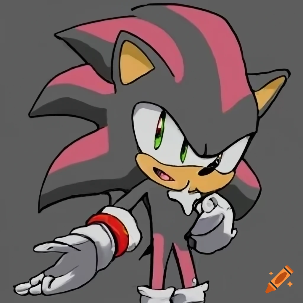 Trans femme shadow the hedgehog character on Craiyon