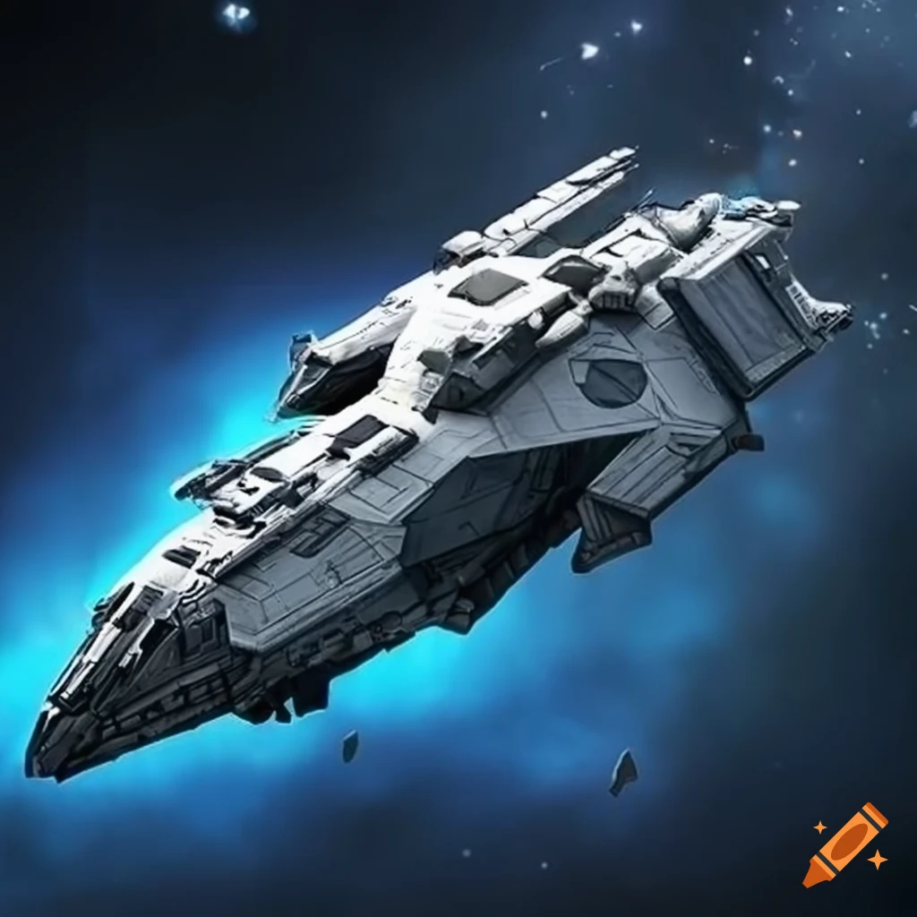 Small battle spaceship on Craiyon