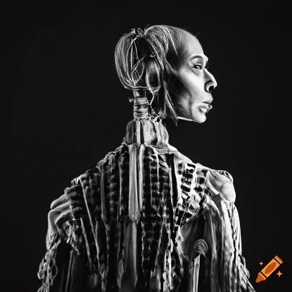 Detailed sketch of a puppet pattern on Craiyon