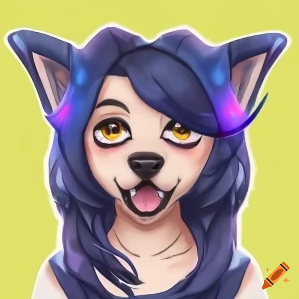 Itsfunneh portrayed as a dog on Craiyon
