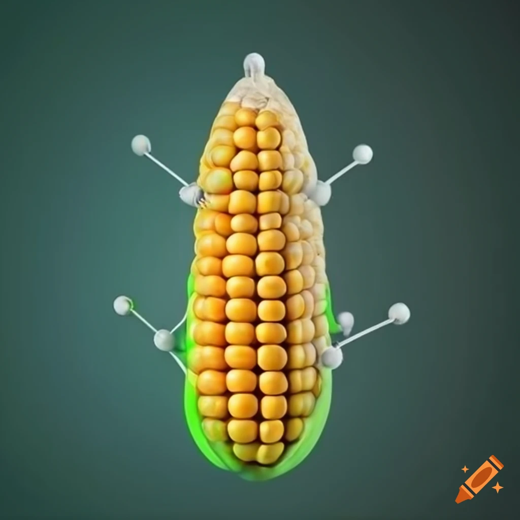 Molecule of ethanol with corn on Craiyon