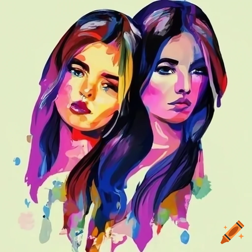 Two beautiful women on Craiyon