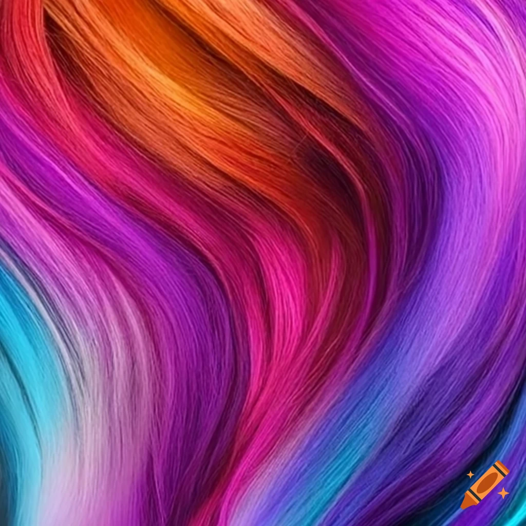 Colorful hair texture on Craiyon
