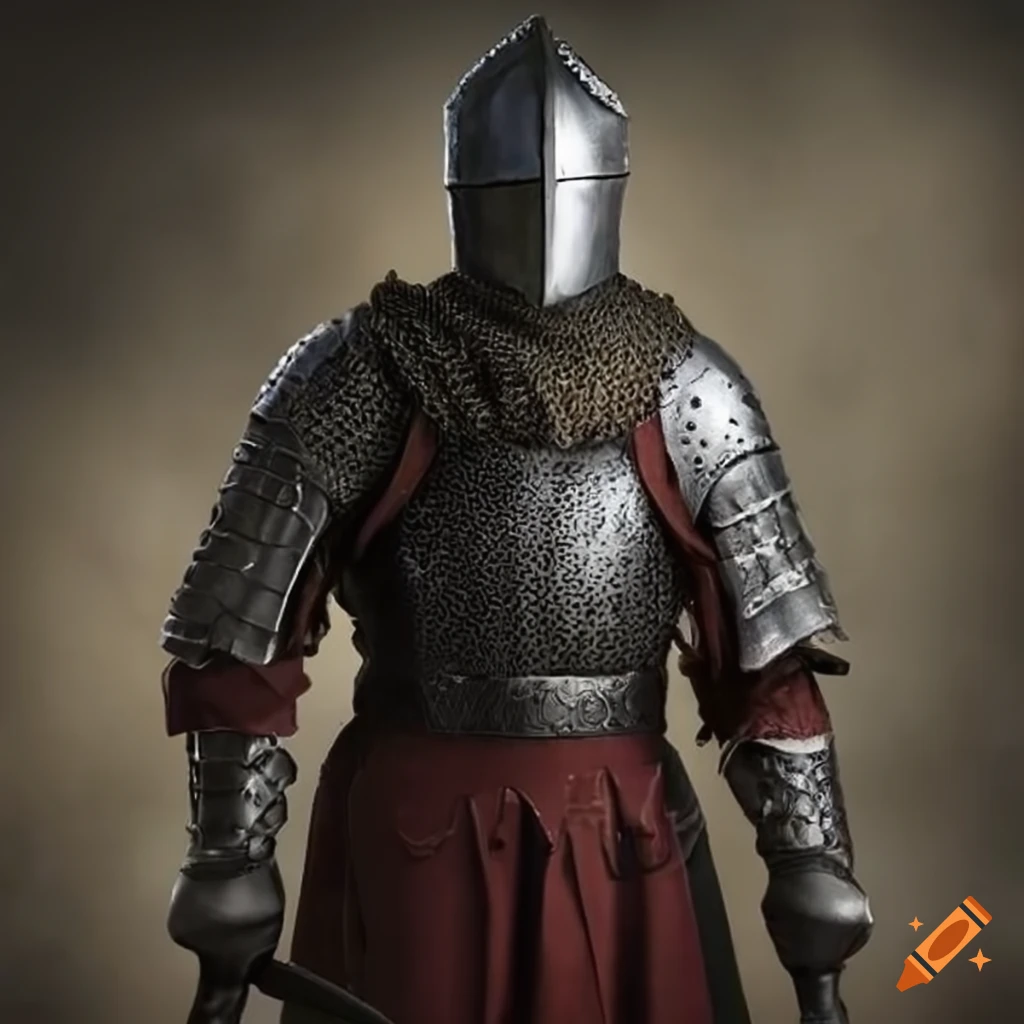 Medieval knight wielding a sword in battle on Craiyon