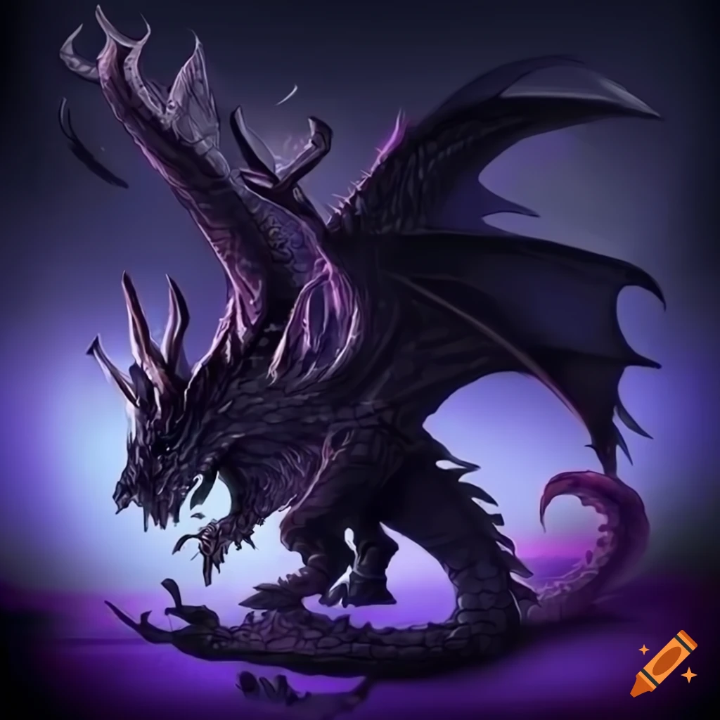 Dark aether dragon on Craiyon