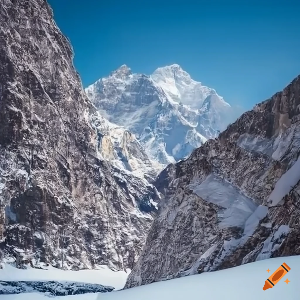 Snowy temple outpost with towering himalayan peaks on Craiyon