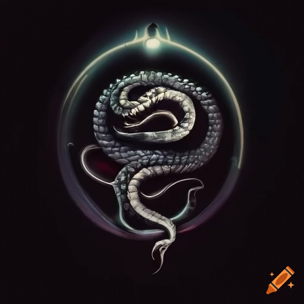 Dark logo for serpent of light on Craiyon