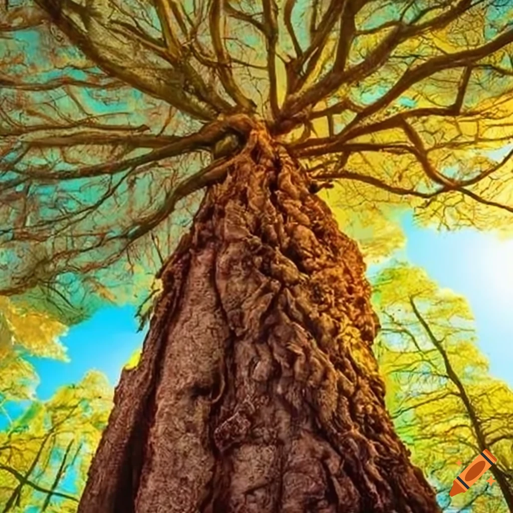 Ancient tree made of fried chicken on Craiyon