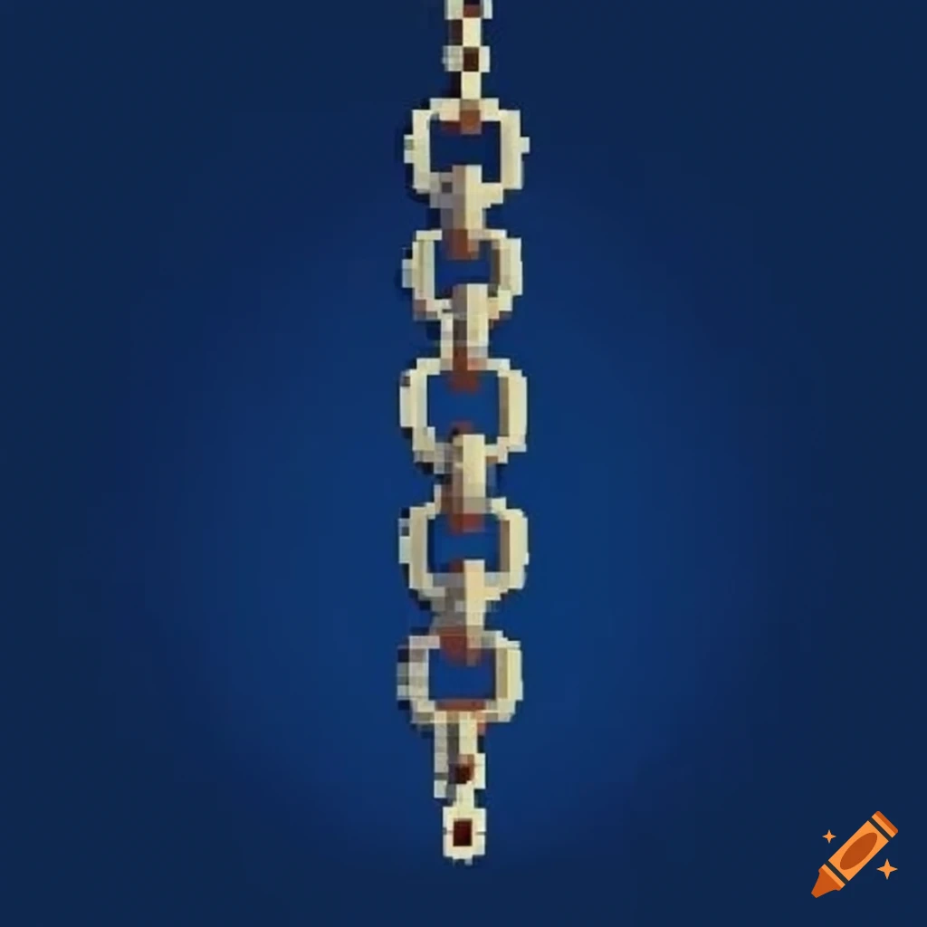 Chain hanging pixel art on Craiyon