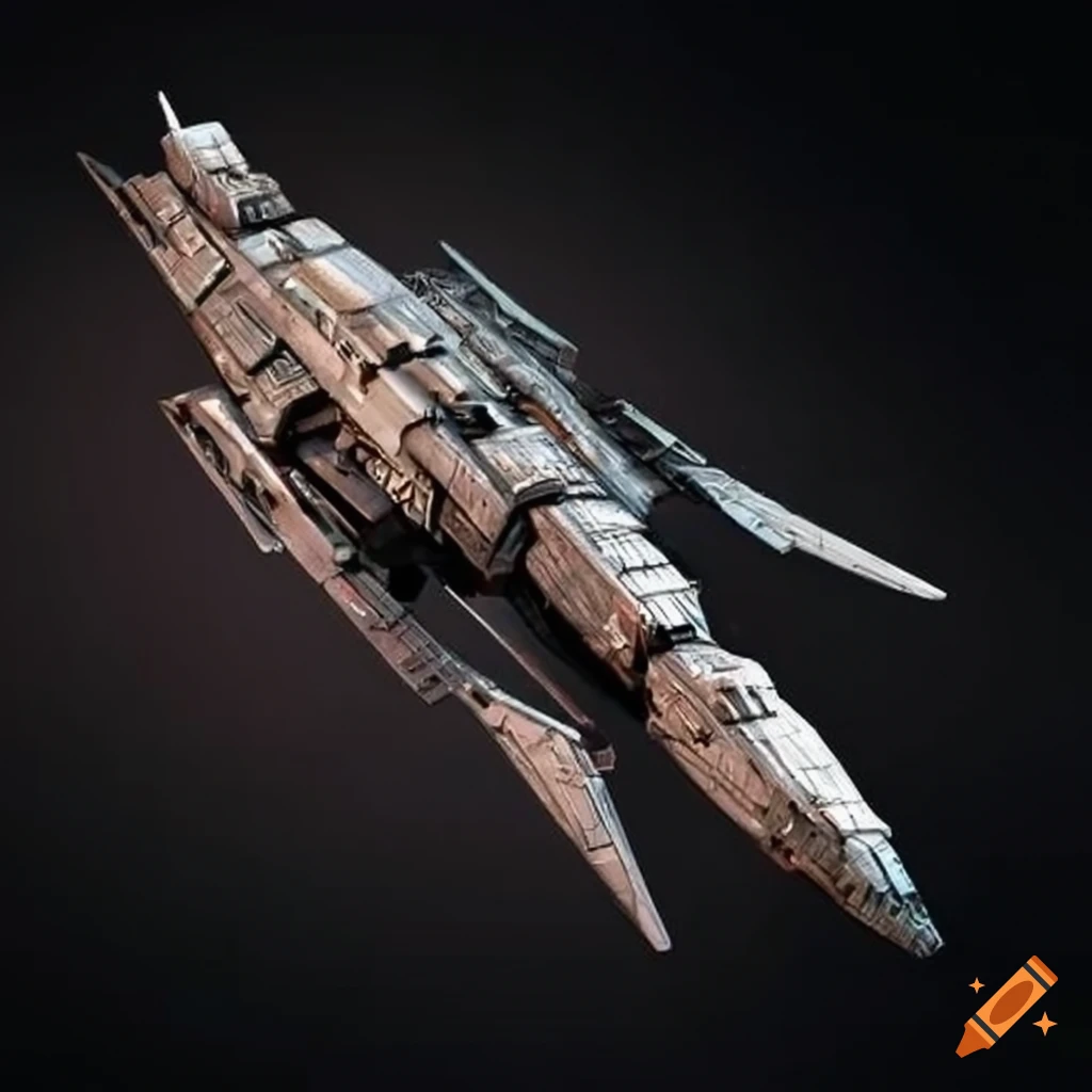 Small size battle space ship shaped like an eagle on Craiyon