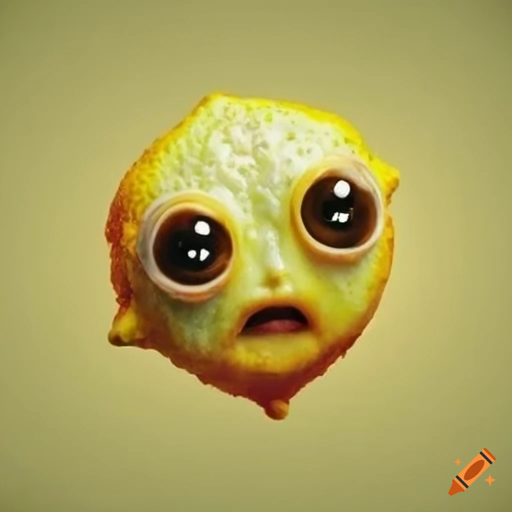 Scared lemon on Craiyon