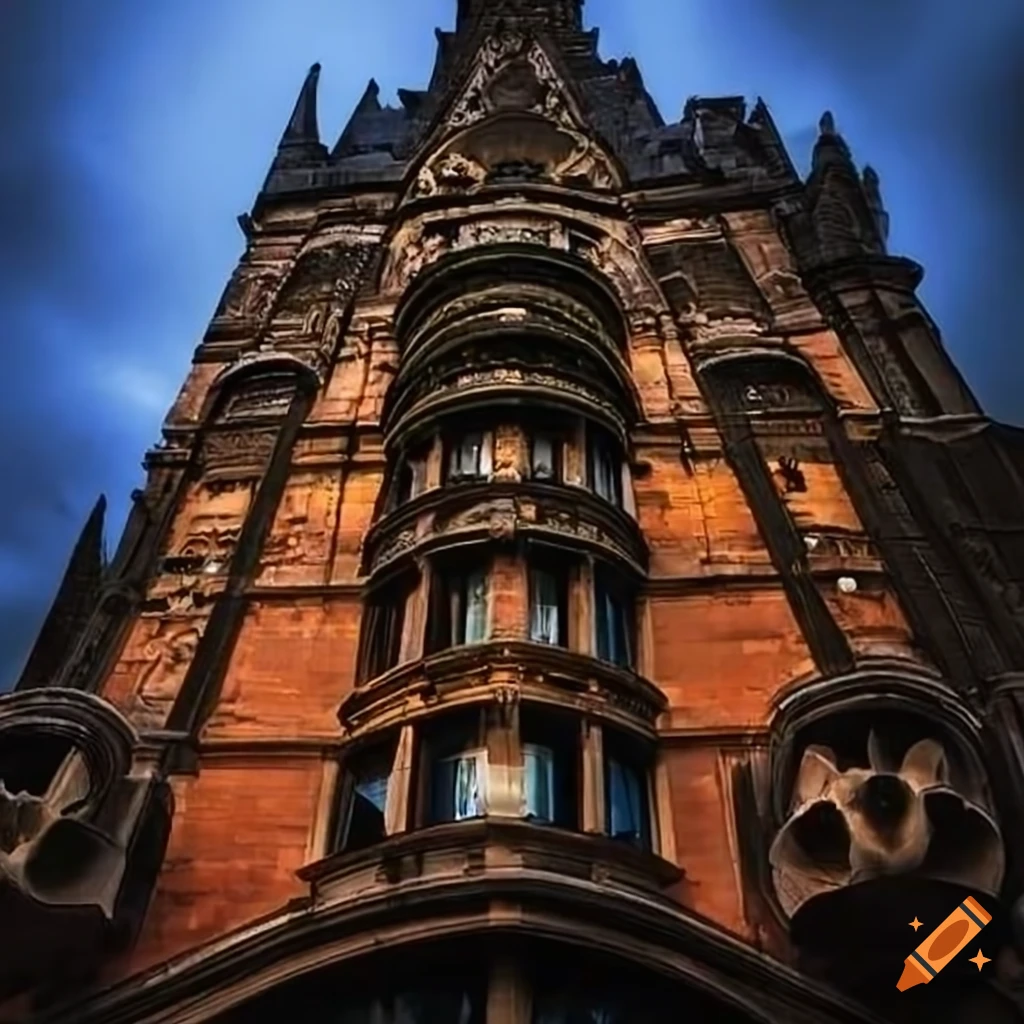 Lansdowne Hotel Sydney gothic heavy metal castle with gargoyles on Craiyon