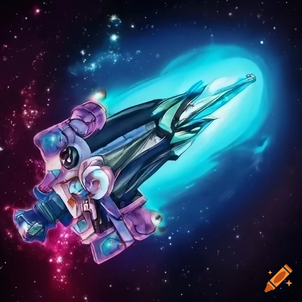 Yugioh space energy cannon art on Craiyon