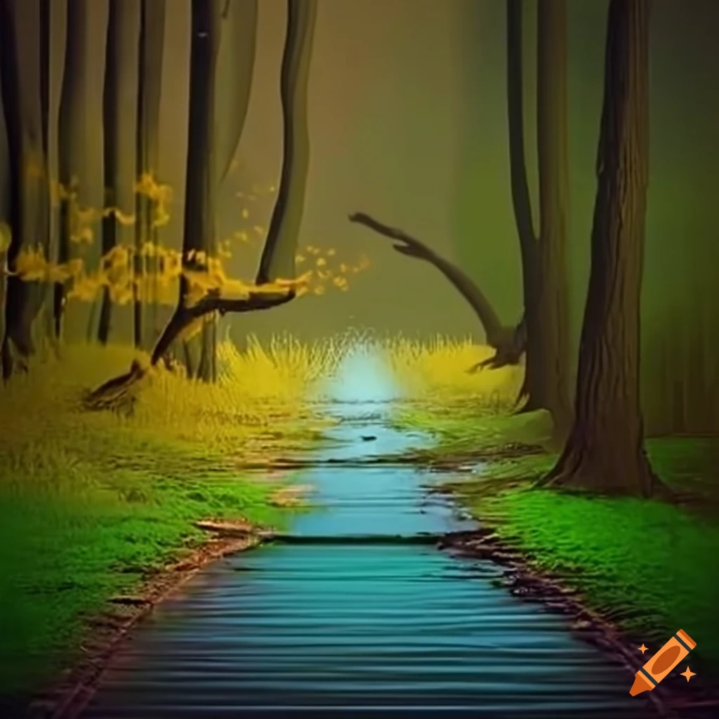 Branching path on Craiyon