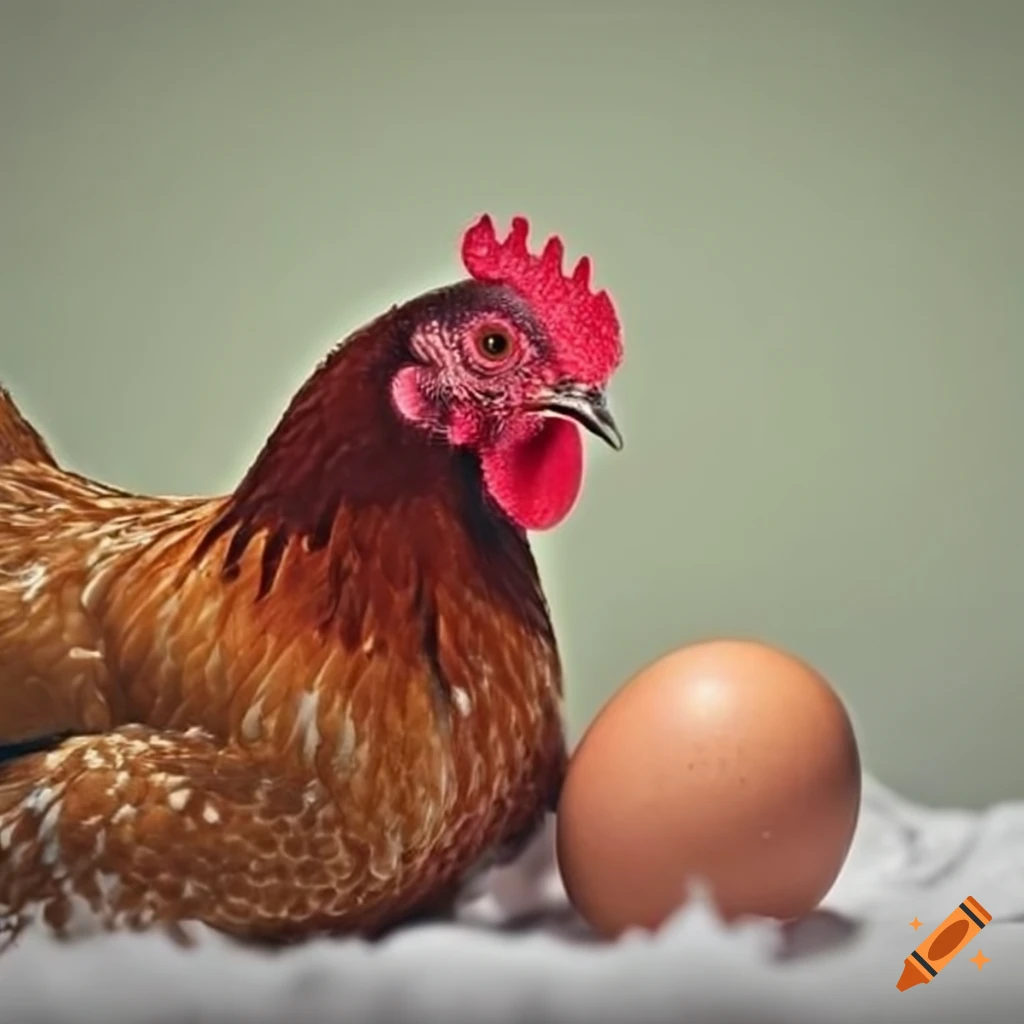 Hens and eggs on Craiyon