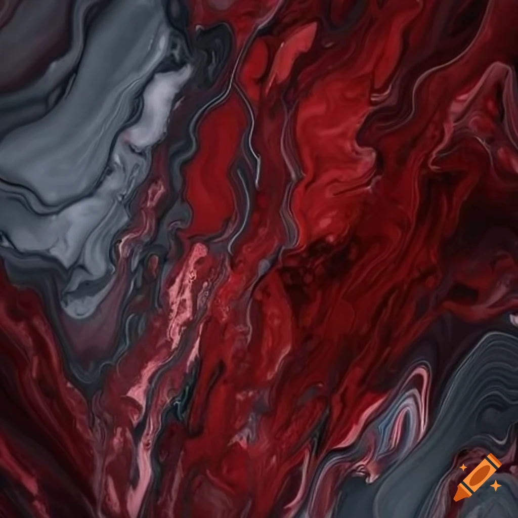 Red and grey colored marble with aesthetic and vibrant tones on Craiyon