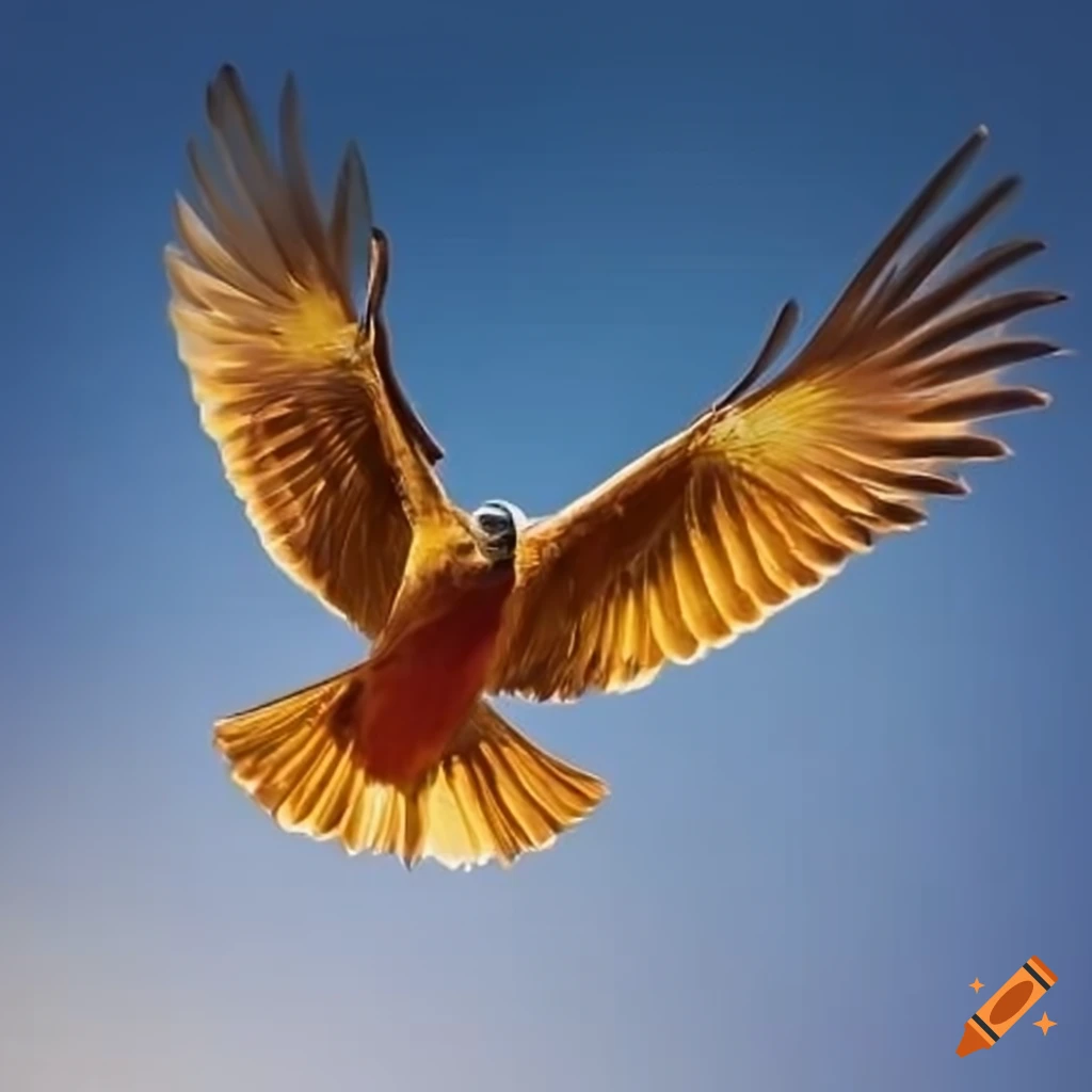 Bird in flight on Craiyon