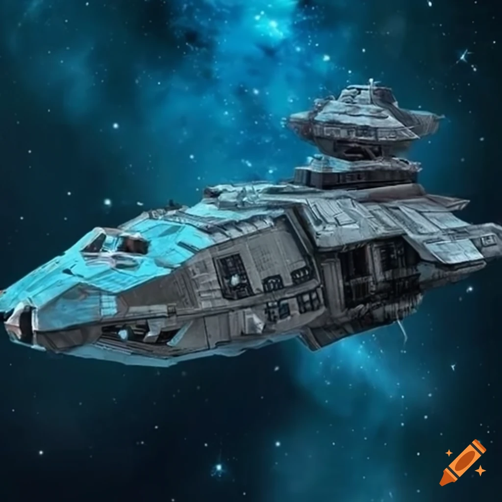 Small-sized battle spaceship on Craiyon