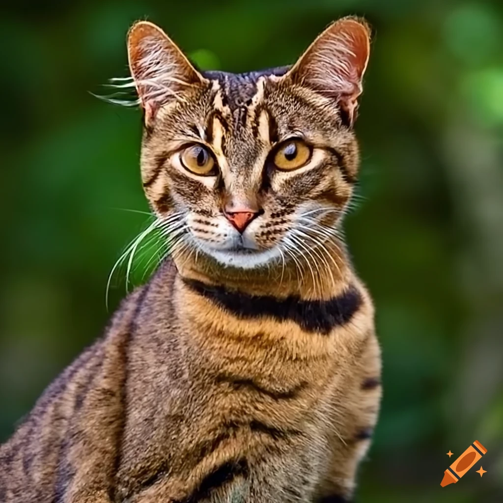 Musky brown cat with brown eyes on Craiyon