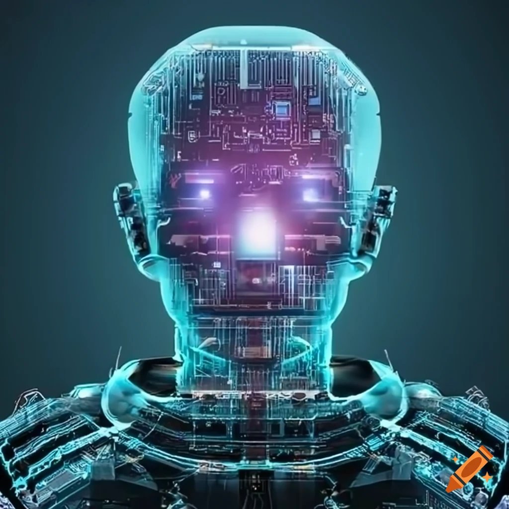 Advanced ai system at a control terminal on Craiyon