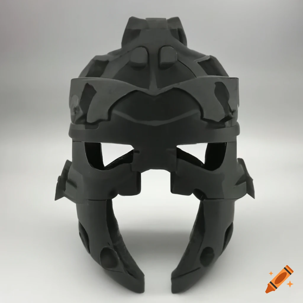 Industrial ritual sports helmet with japanese polynesian mask in ...