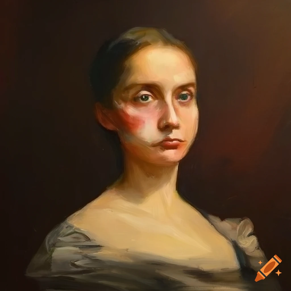 Oil paint portrait of a resilient individual on Craiyon