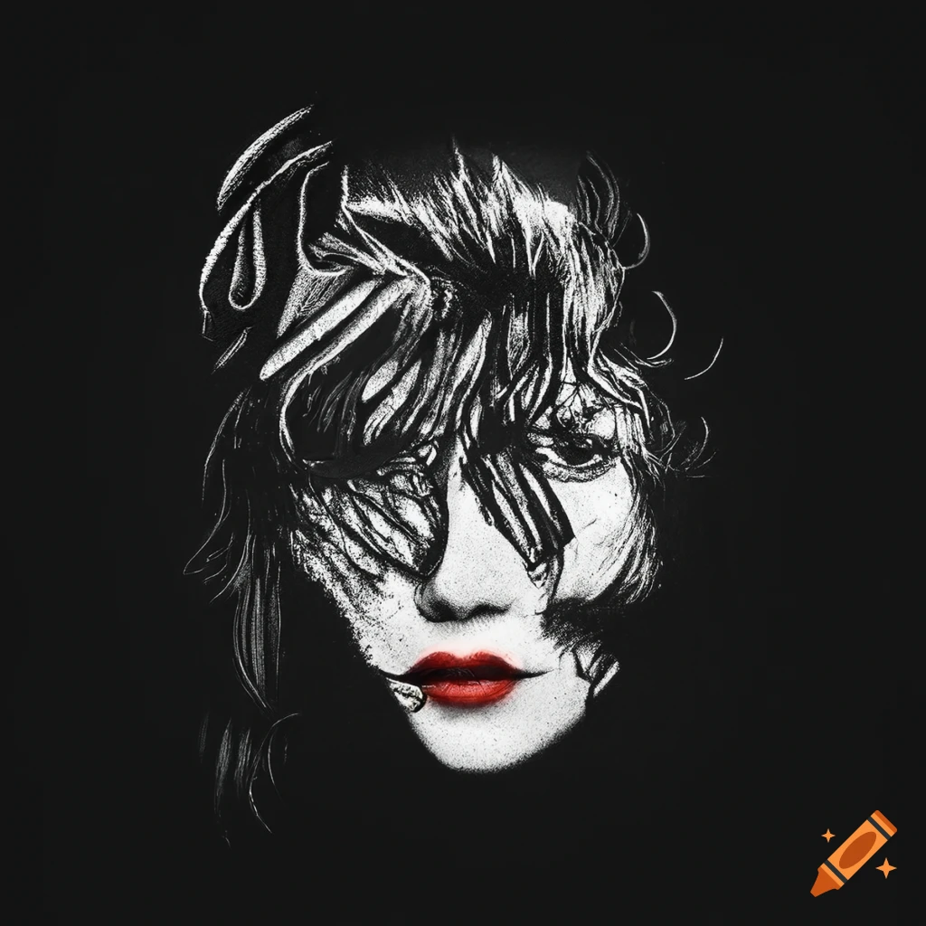 Noir graphic design patch on Craiyon