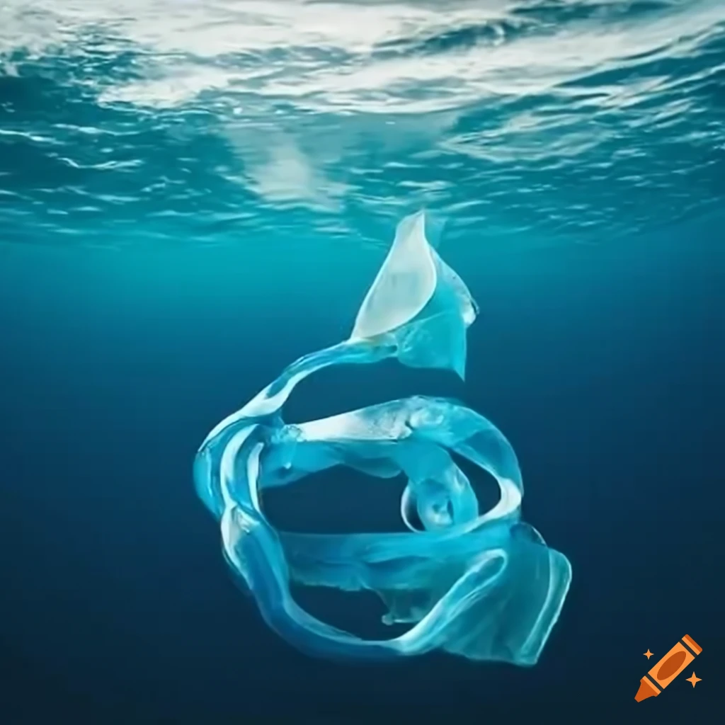 Ocean logo with waves surrounded by a recycling circle symbolizing ...
