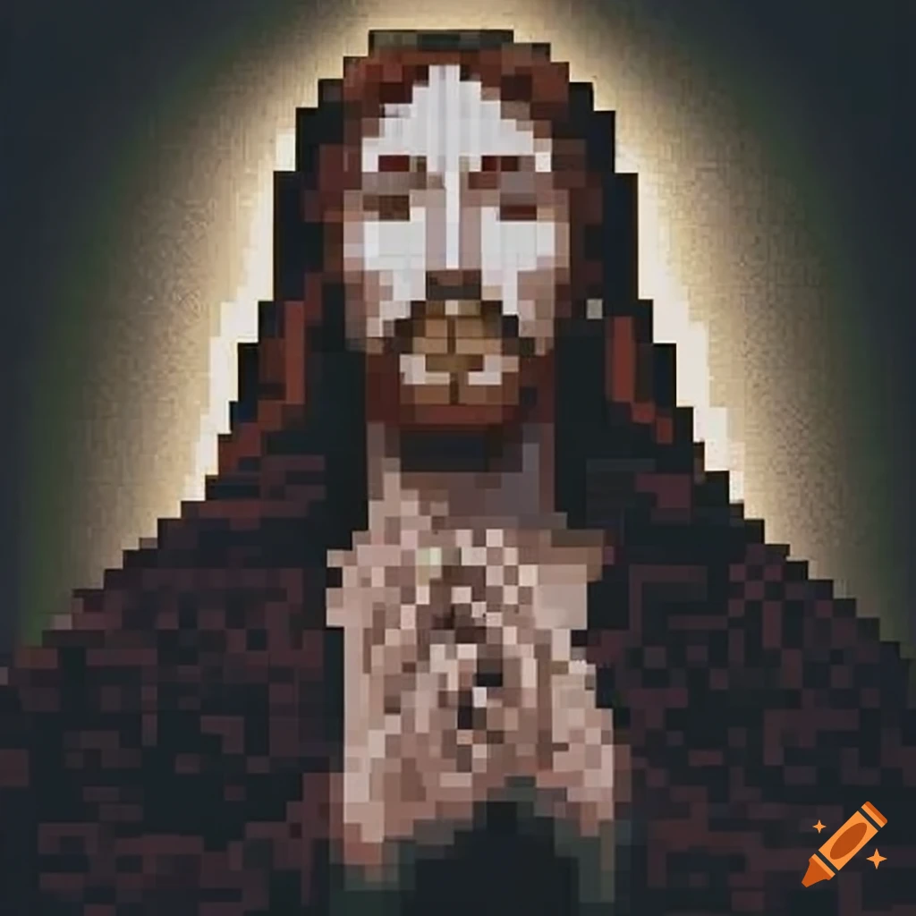 Pixel art of Jesus Christ on Craiyon
