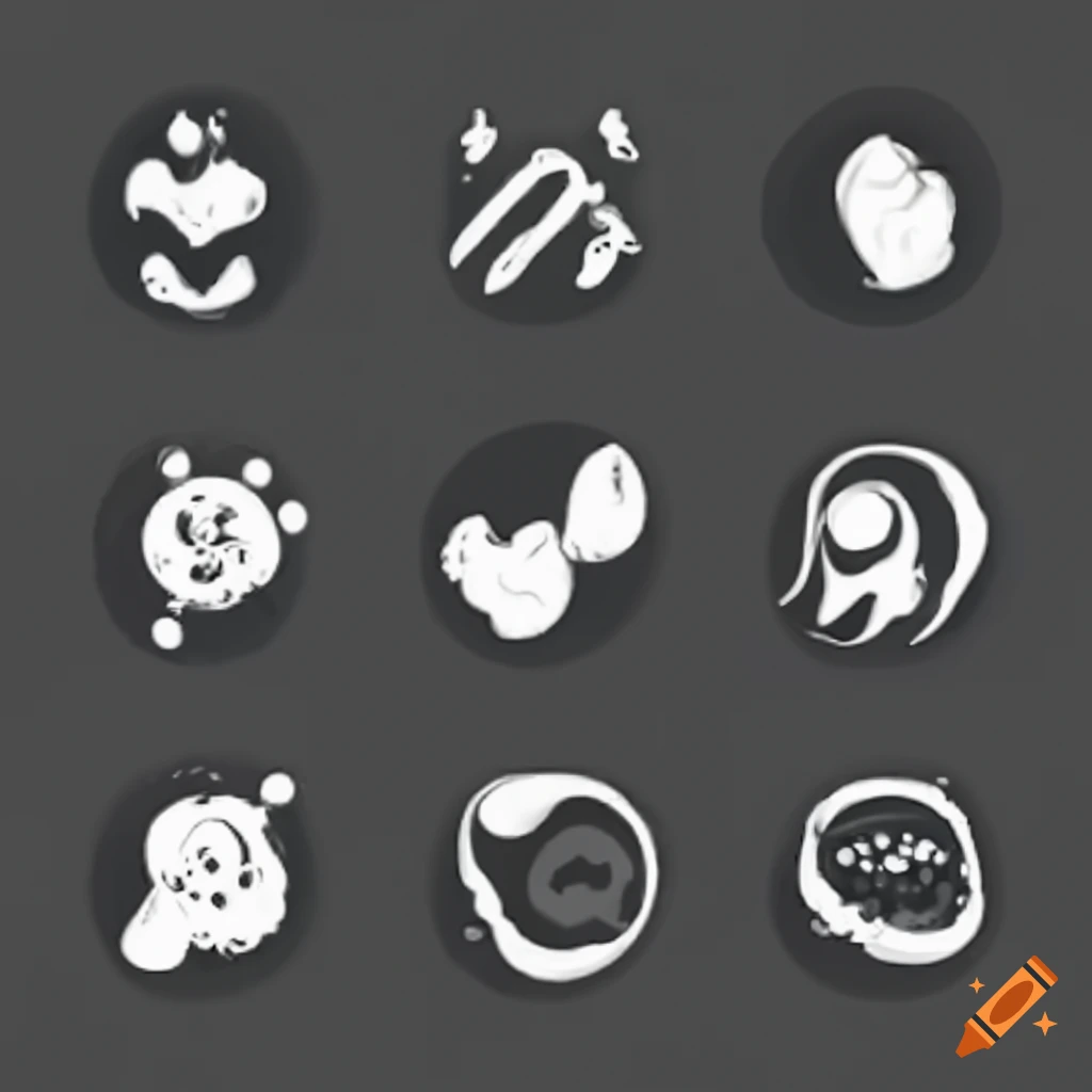 Water elemental card icon in black and white on Craiyon