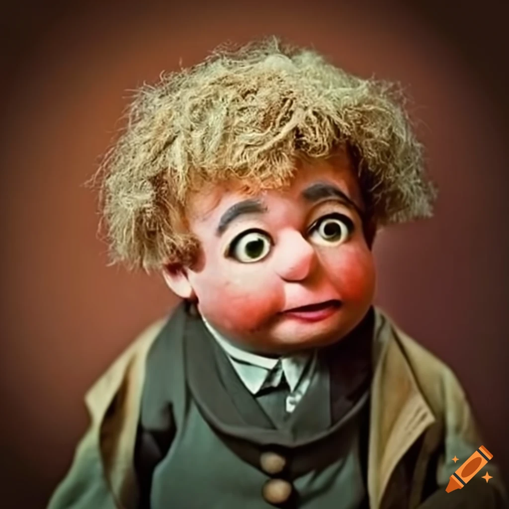 Adorable orphan muppet boy in a historic boston setting on Craiyon