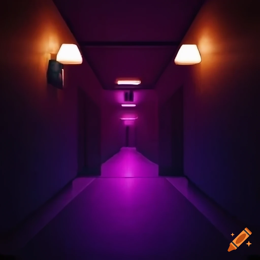 Liminal space with vibrant lights on Craiyon