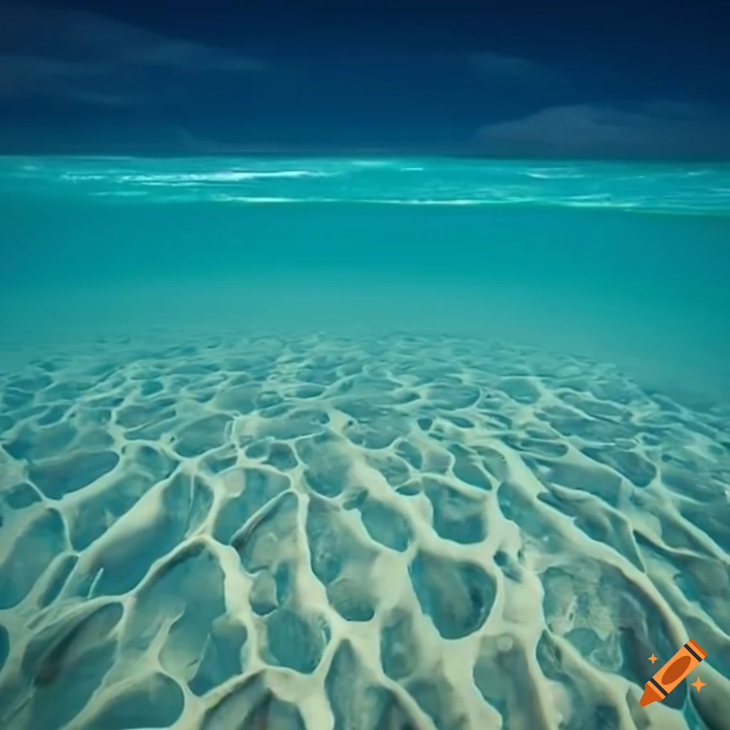 Dry ocean with water on Craiyon