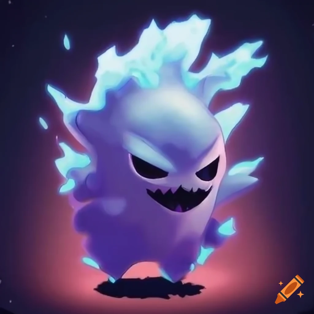 Ghost electric power pokemon in pokemon style on Craiyon