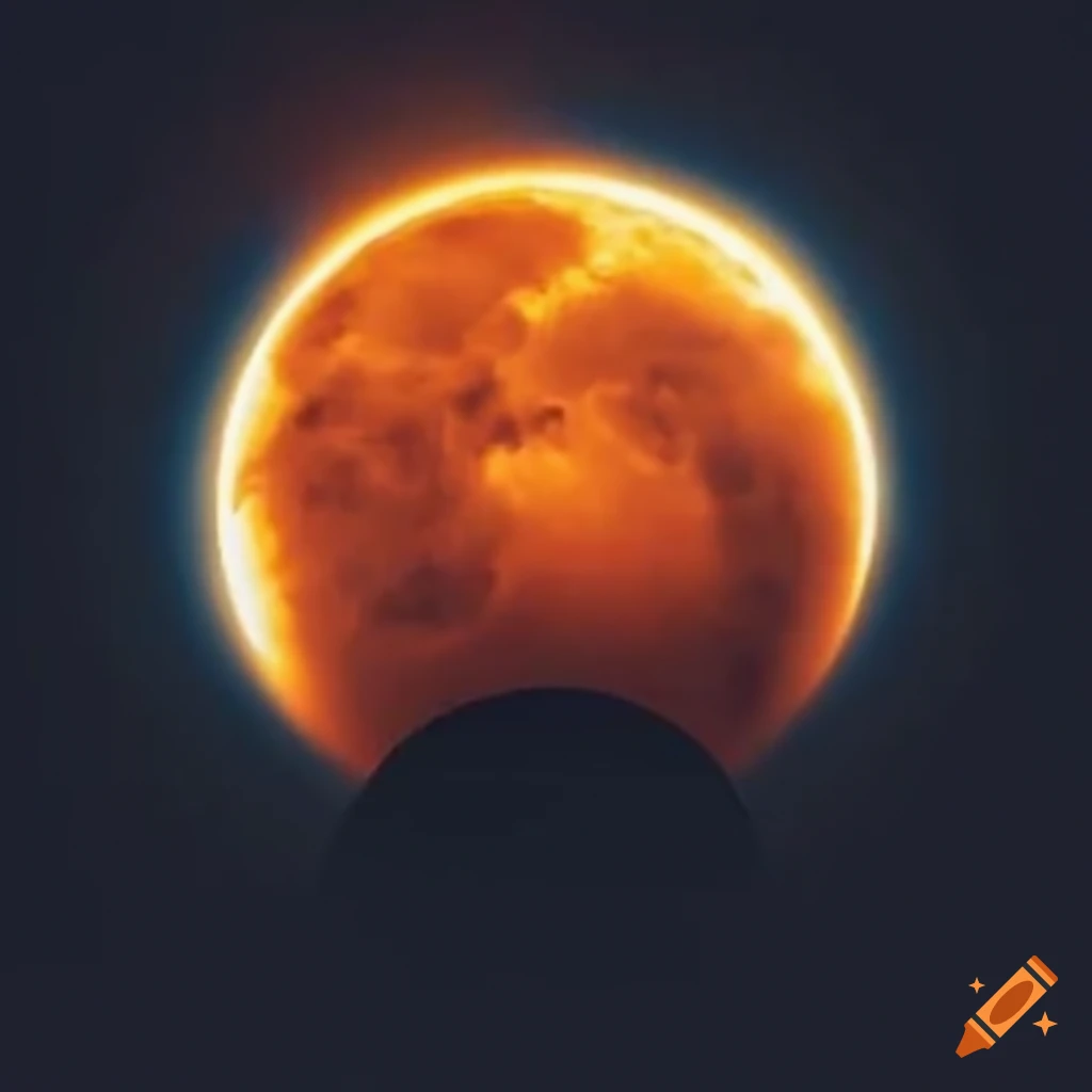 Magical solar eclipse with vibrant colors on Craiyon