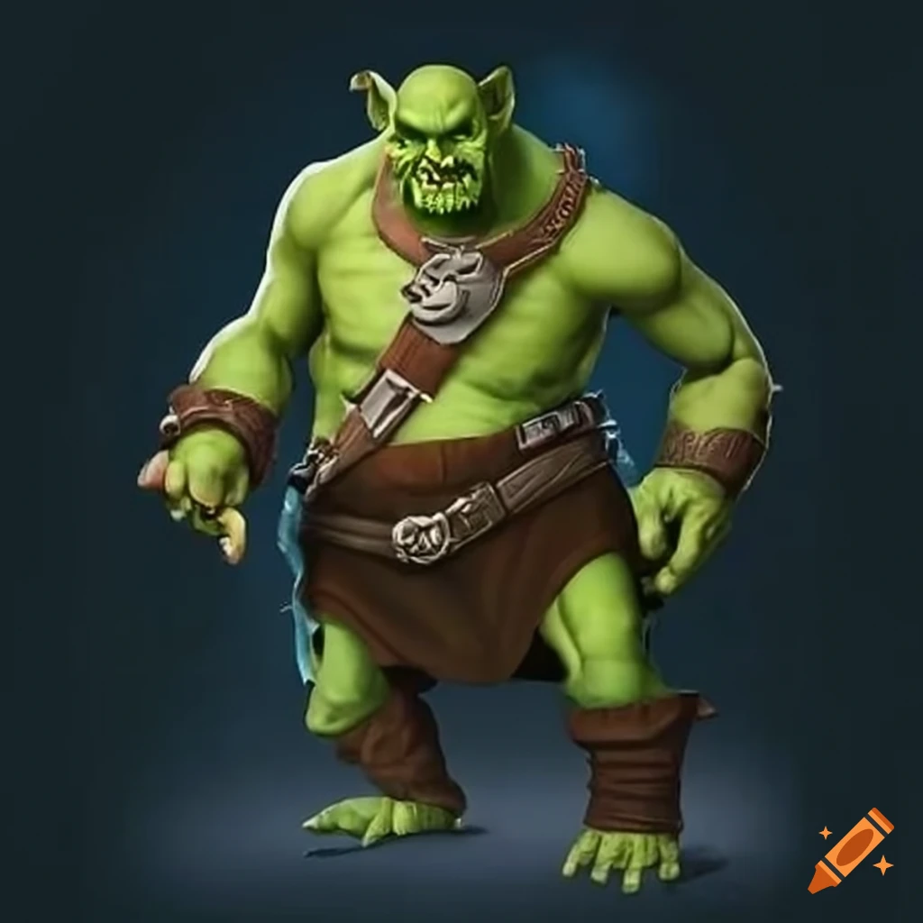 Ogre carrying a huge club on Craiyon