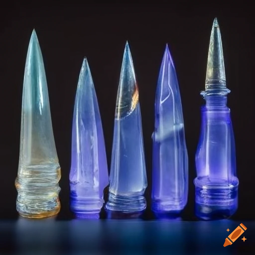 Shining glass alien tools from ancient civilizations on Craiyon