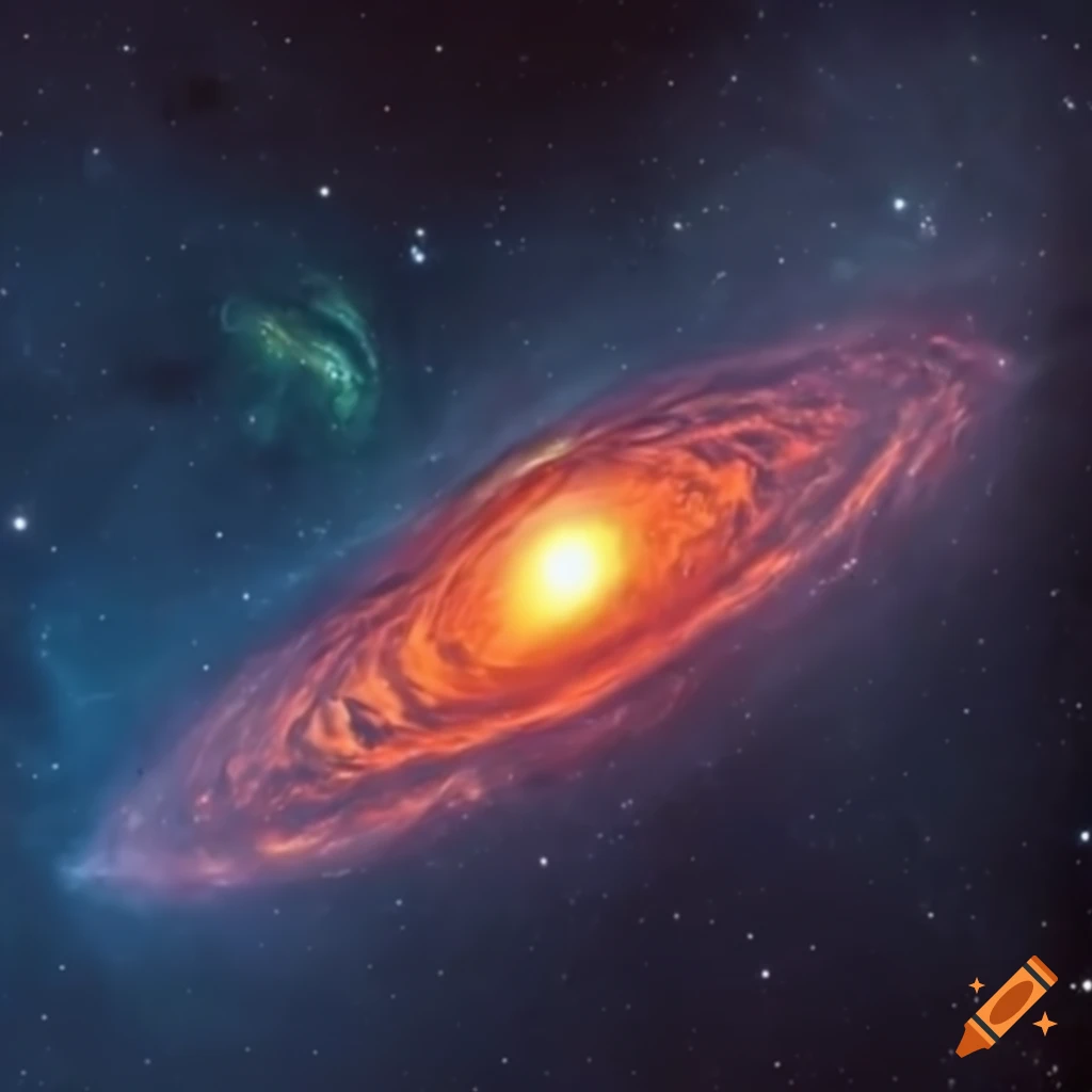 Explosive space phenomenon with brilliant colors in deep space on Craiyon