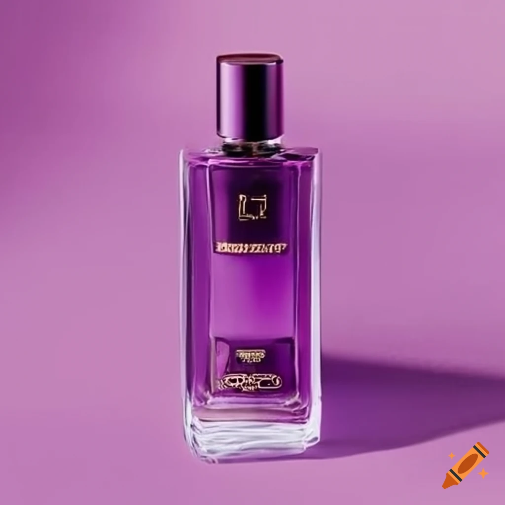 Purple perfume bottle on Craiyon
