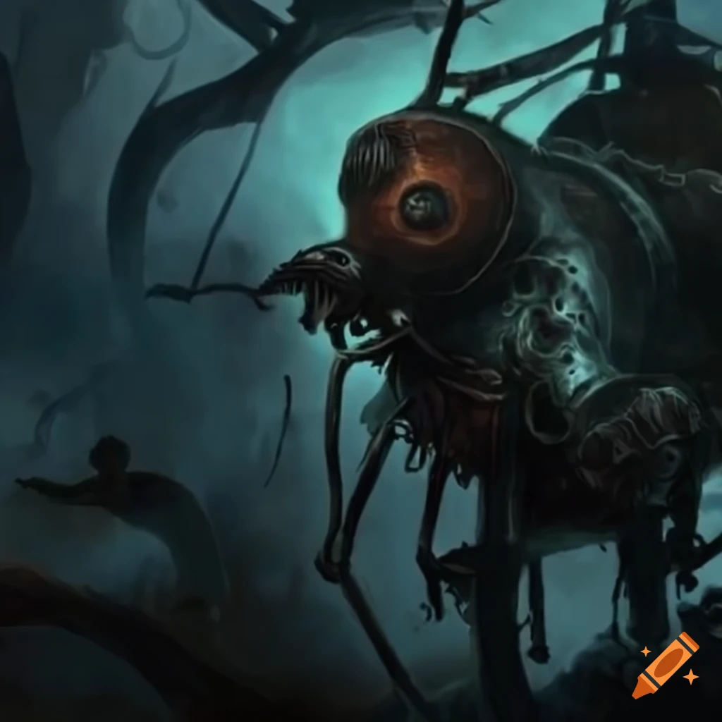 Victorian war against eldritch machines on Craiyon