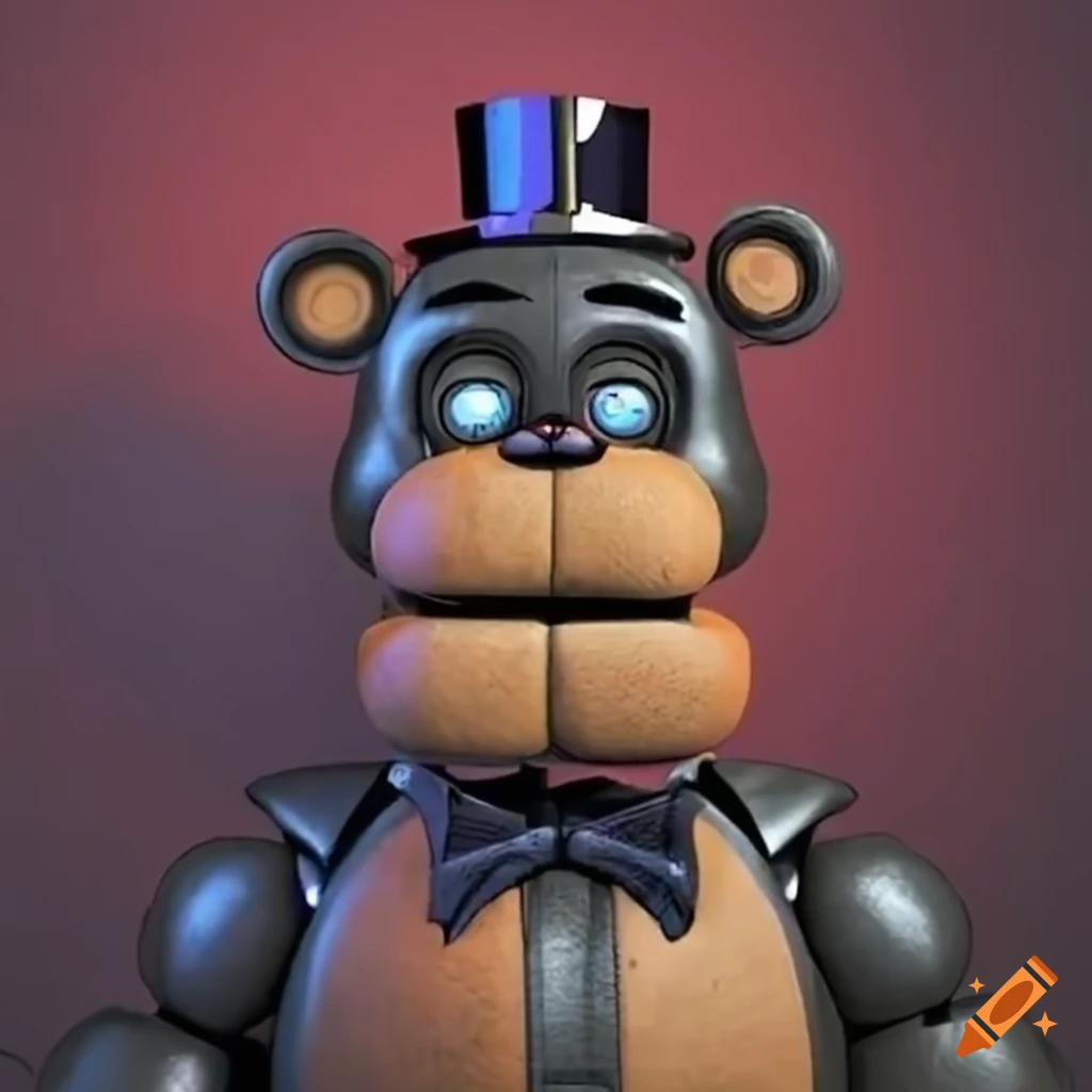 Freddy fazbear and batman together in crossover art on Craiyon