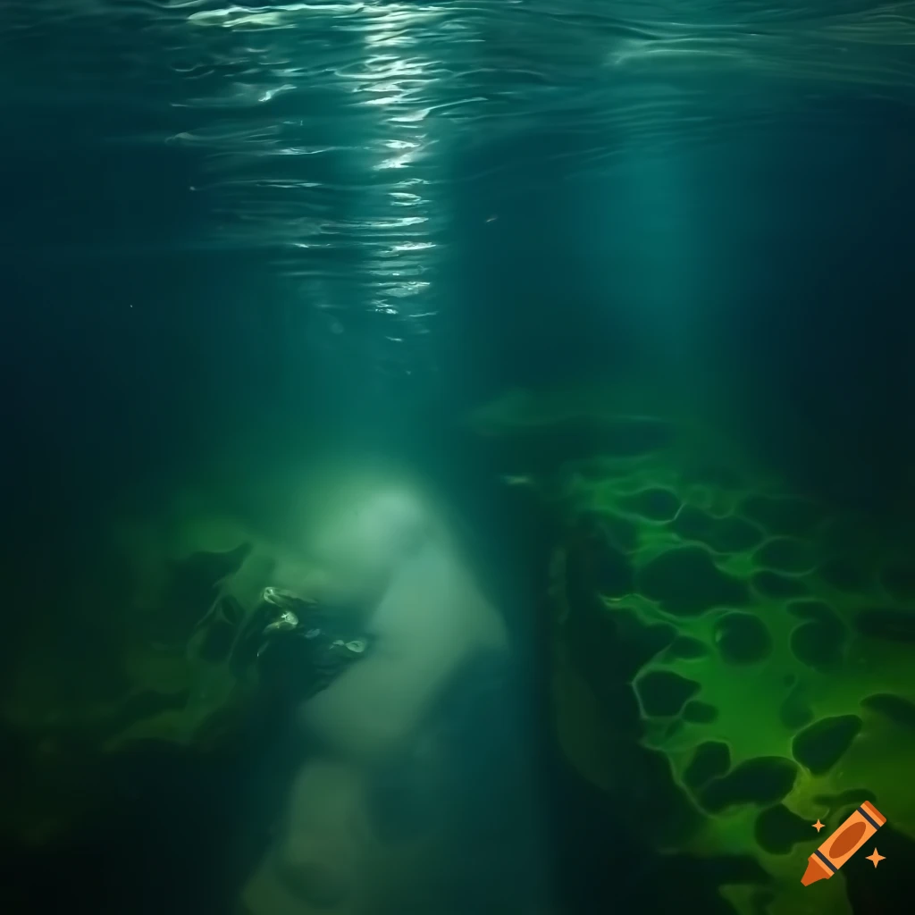 Surface of water captured in aquatic photography on Craiyon